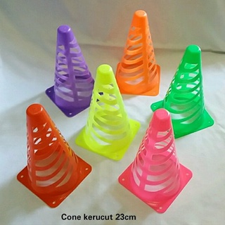 Jual CONE / CONES KERUCUT LENTUR LUBANG UNTUK LATIHAN OLAHRAGA 23CM ...