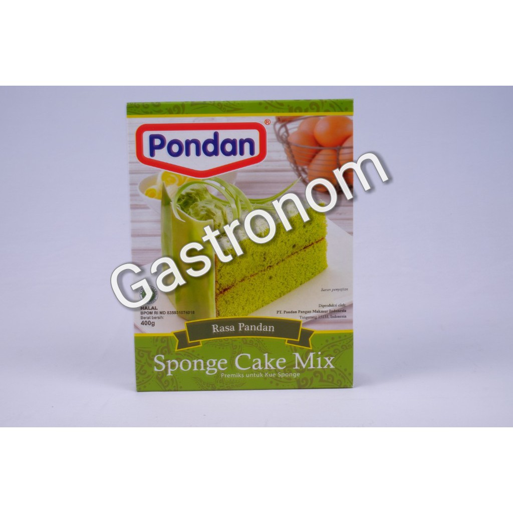 Jual Pondan Sponge Cake Mix Pandan / Pondan Sponge Pandan 400 gr ...
