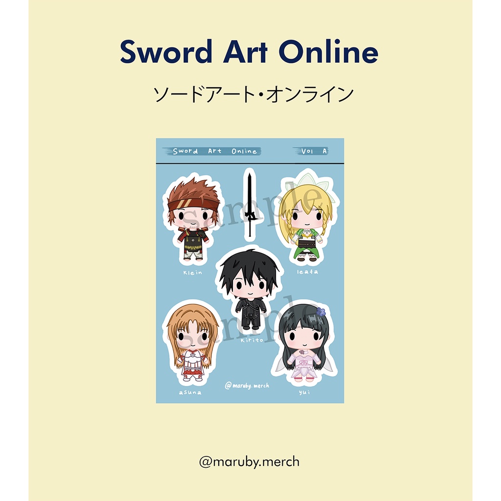 Jual Stiker Sticker Anime Sword Art Online | Shopee Indonesia