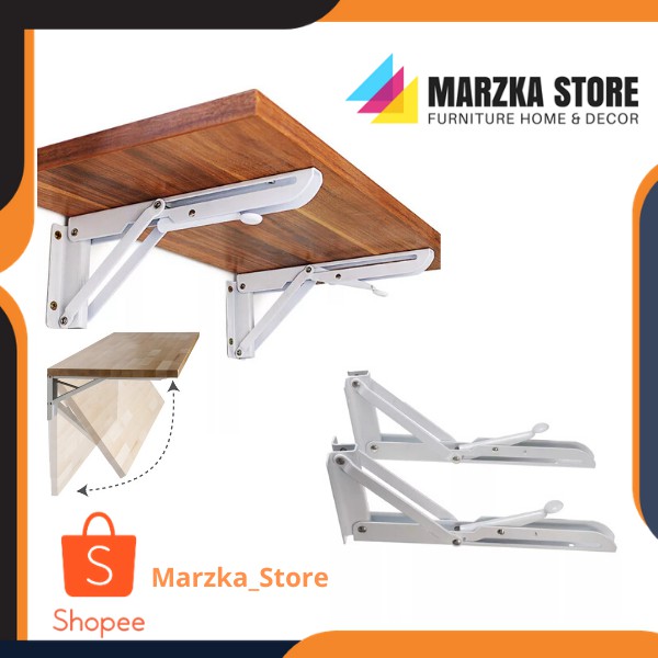 Jual BRACKET SIKU LIPAT MEJA Wall Folding Table Uk 35 CM | Shopee Indonesia