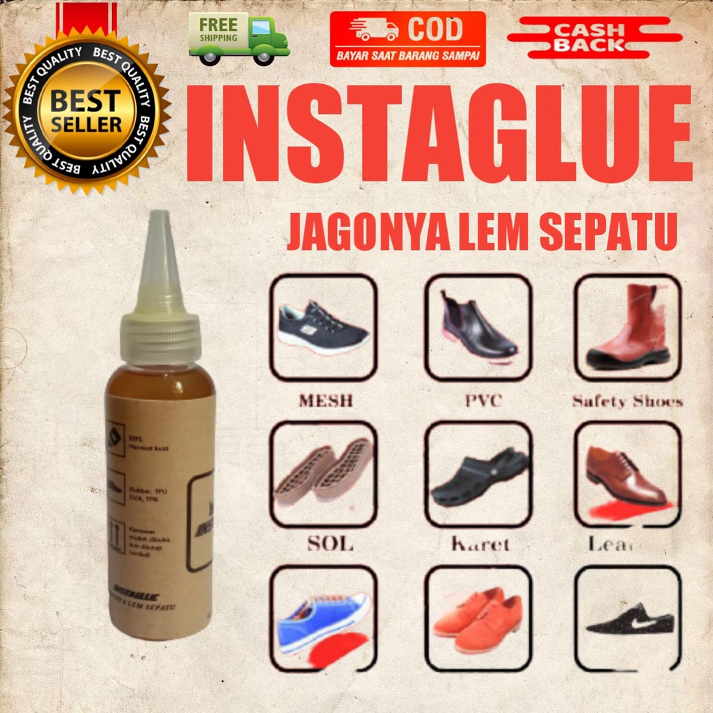 Jual LEM SEPATU Sneakers ORIGINAL INSTAGLUE 100ml LEM SUPER KUAT ...