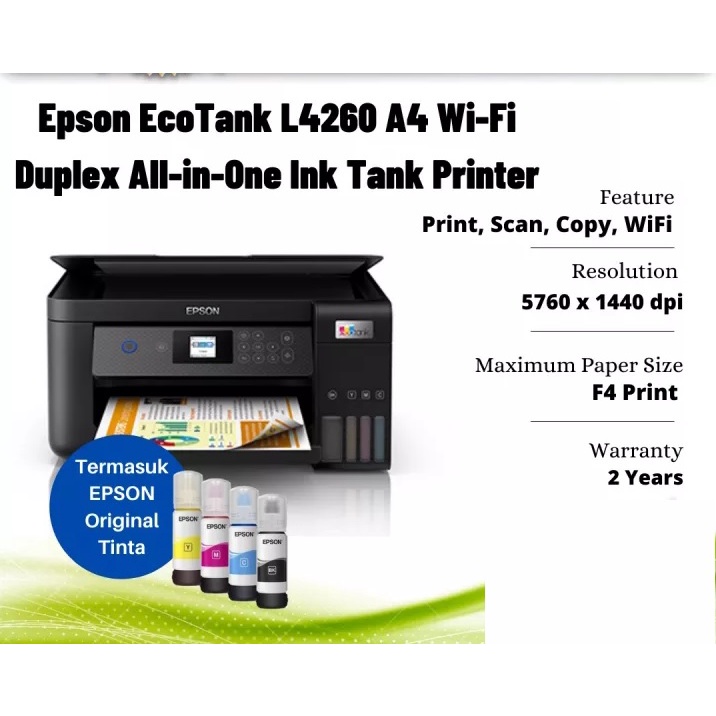 Jual Printer Epson L4260 Wi-Fi Wireless Duplex All-in-One Ink Tank ...