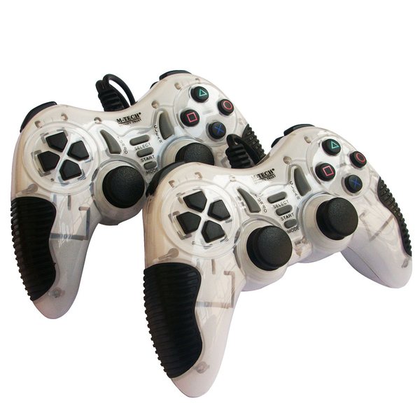 Jual Gamepad Dual Controller USB PC Joystick Getar 8200 M-Tech PUTIH ...