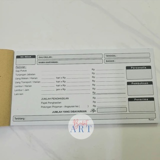 Jual Buku Slip Gaji 1/3 Folio 2ply / Rangkap 2 NCR KURNIA | Shopee Indonesia