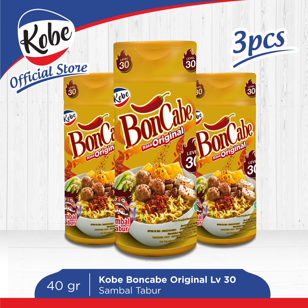 BonCabe Original Botol 40gr Level 30 Sambal Tabur (3pcs) | Shopee Indonesia