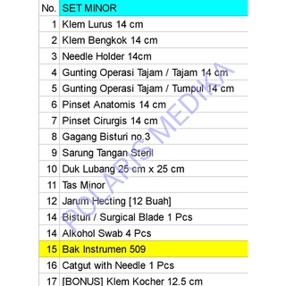 Jual Minor Set LENGKAP / Alat Bedah Minor & Hecting Indonesia|Shopee ...