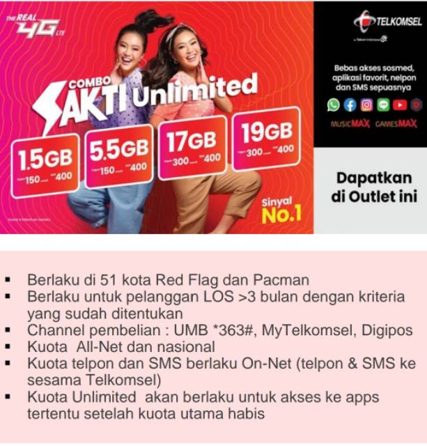 Jual PROMO PAKET COMBO SAKTI TELKOMSEL | Shopee Indonesia