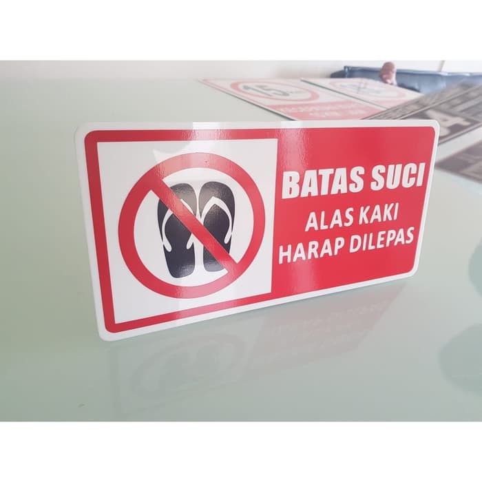 Jual Plang Papan Sign Batas Suci untuk Masjid Musholla Akrilik 30x15cm ...
