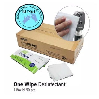 Jual Onewipe One Wipe Box isi 50 pcs Tissue Antiseptic Desinfektan ...