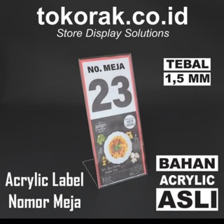 Jual Penanda nomor meja makan / display akrilik nomor meja | Shopee ...