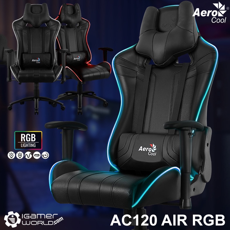 Jual Aerocool AC120 AIR RGB Gaming Chair Ergonomic Design | Shopee ...