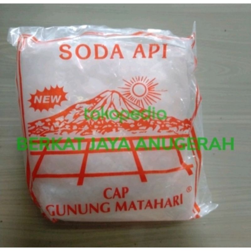 Jual SODA API 1/2 KG 1 KG / CAUSTIC SODA FLAKE / SODA API CAP GUNUNG ...