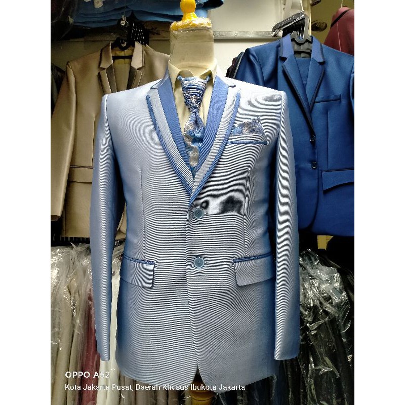 Jual jas baby blue jas pengantin jas nikah jas slimfit jas wedding jas ...