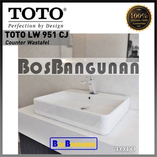 Wastafel Counter TOTO LW951CJ / Wastafel Meja TOTO TOJA LW 951 CJ ...