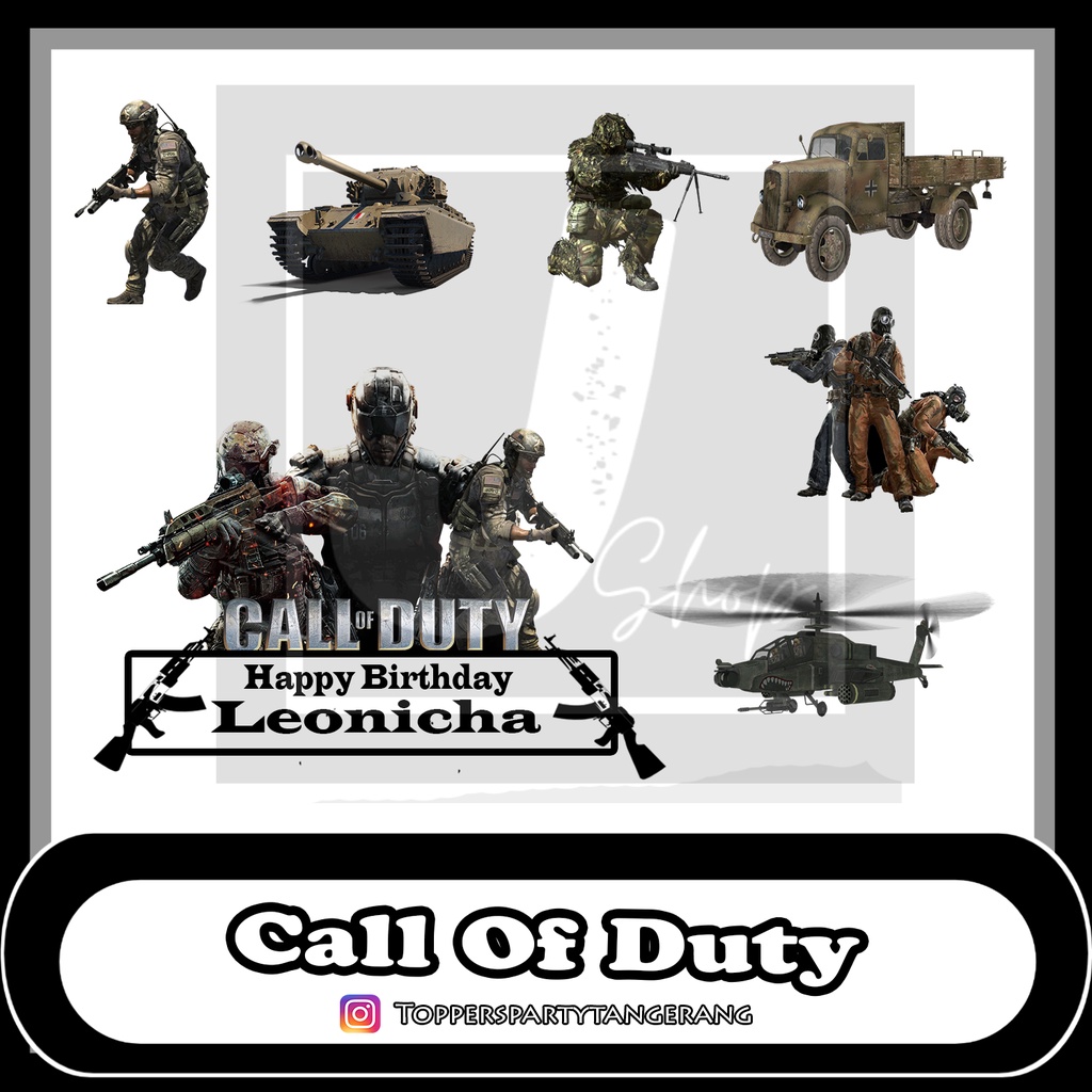 Jual CUSTOM TOPPER CAKE HAPPY BIRTHDAY / ULANG TAHUN cod / call of duty ...
