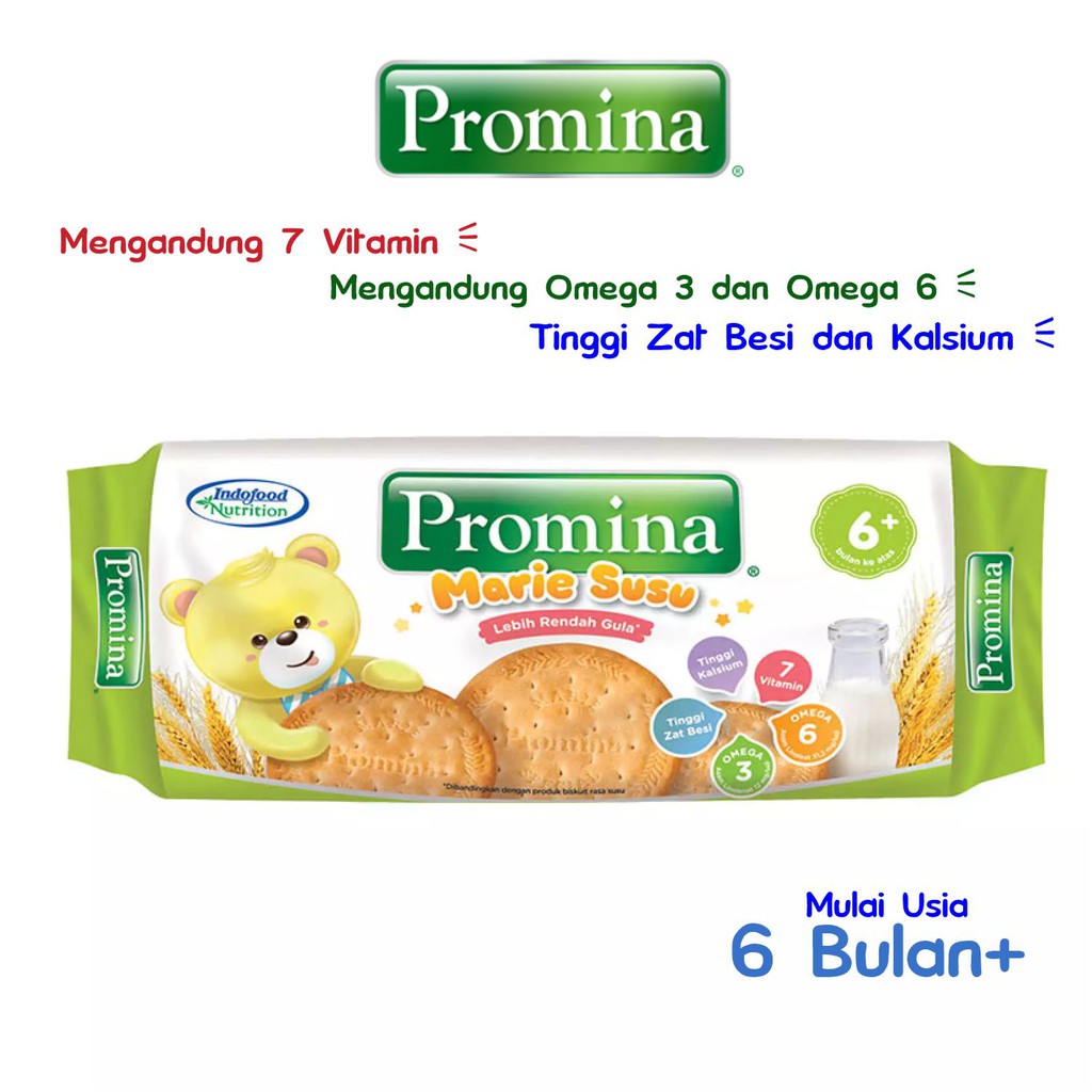 Jual PROMINA Biskuit Marie Roll Susu 150 gr / Biskuit Bayi usia 6 bulan ...