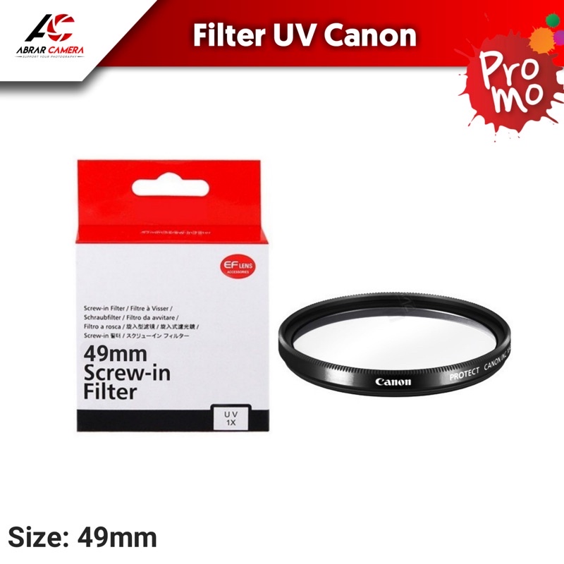 Jual Filter UV Canon 49mm pelindung lensa kamera 49 mm lens protector ...