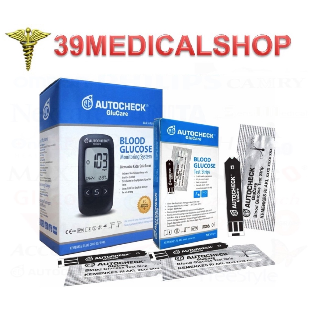 Jual ALAT AUTOCHECK GLUCARE GLUCOSE - ALAT CEK GULA DARAH AUTO CHECK ...