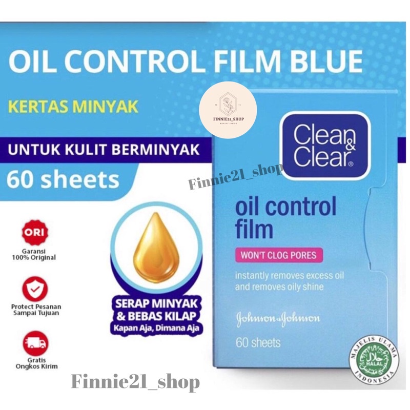 Jual Clean n Clear Oil Control Film Biru / Pink - Kertas Minyak Clean n ...