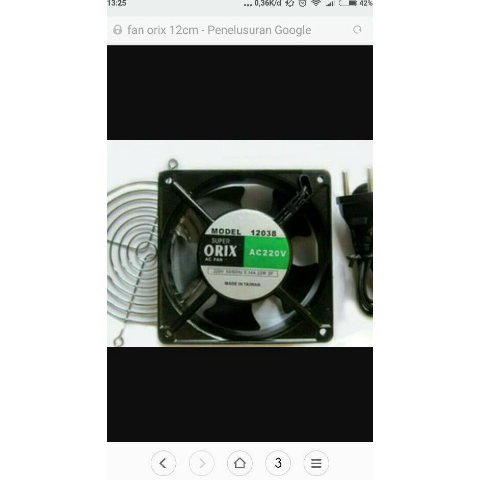 Jual Fan Kipas Orix Ac Fan 12 Cm X 12 Cm 12Cm Bearing Pcmja29 Juara ...