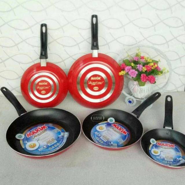 Jual Fry Pan Maxim, Teflon Penggoreng , Wajan Valentino Frypan Bulat ...