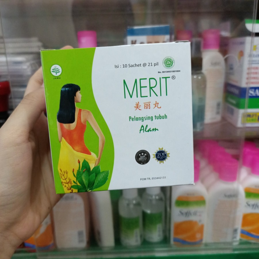 Jual Merit Natural Body Slimming Box isi 10 sachet @ 21 Butir | Shopee ...