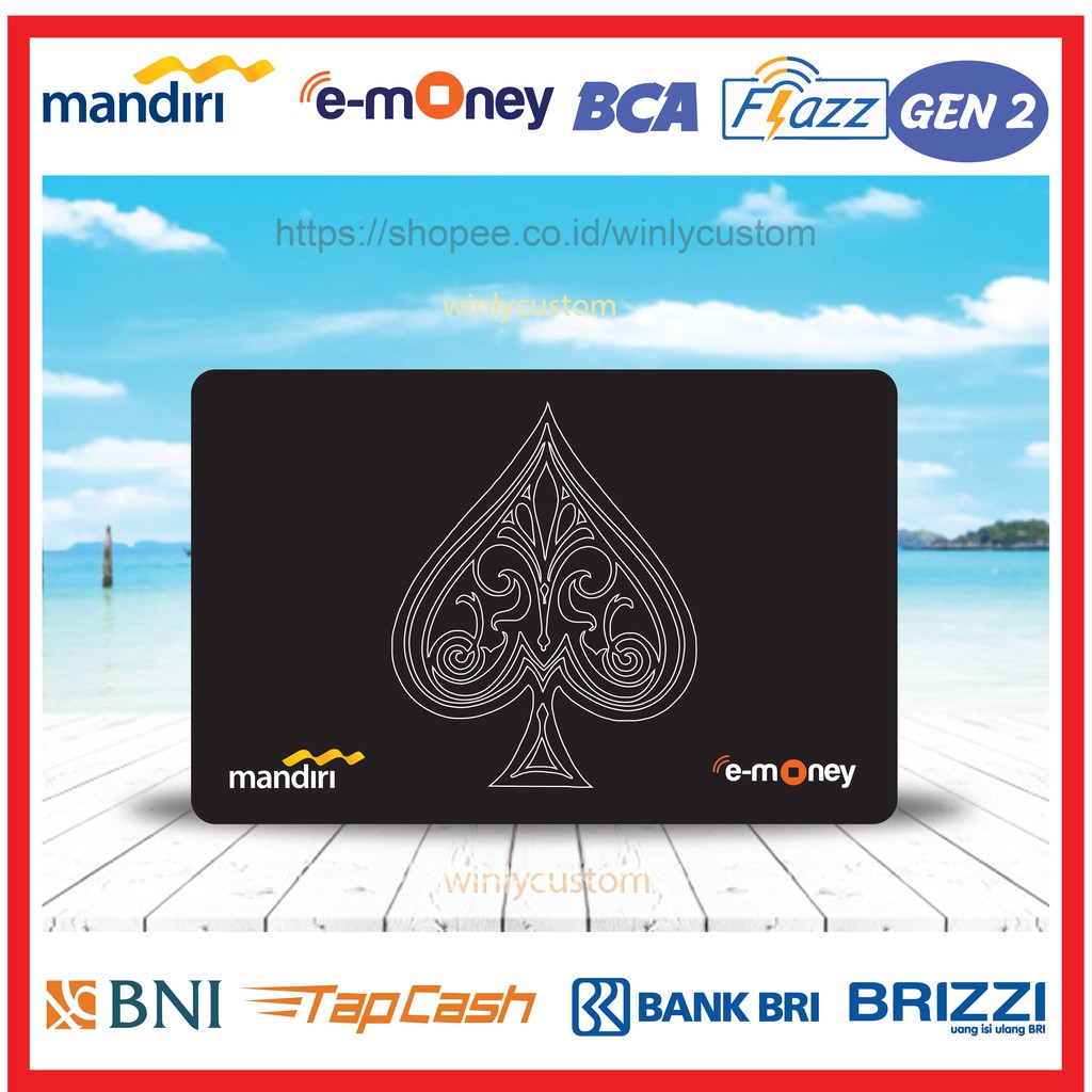 Jual KARTU E MONEY E TOLL KUMPULAN KARTU REMI WARU HITAM EMONEY MANDIRI ...