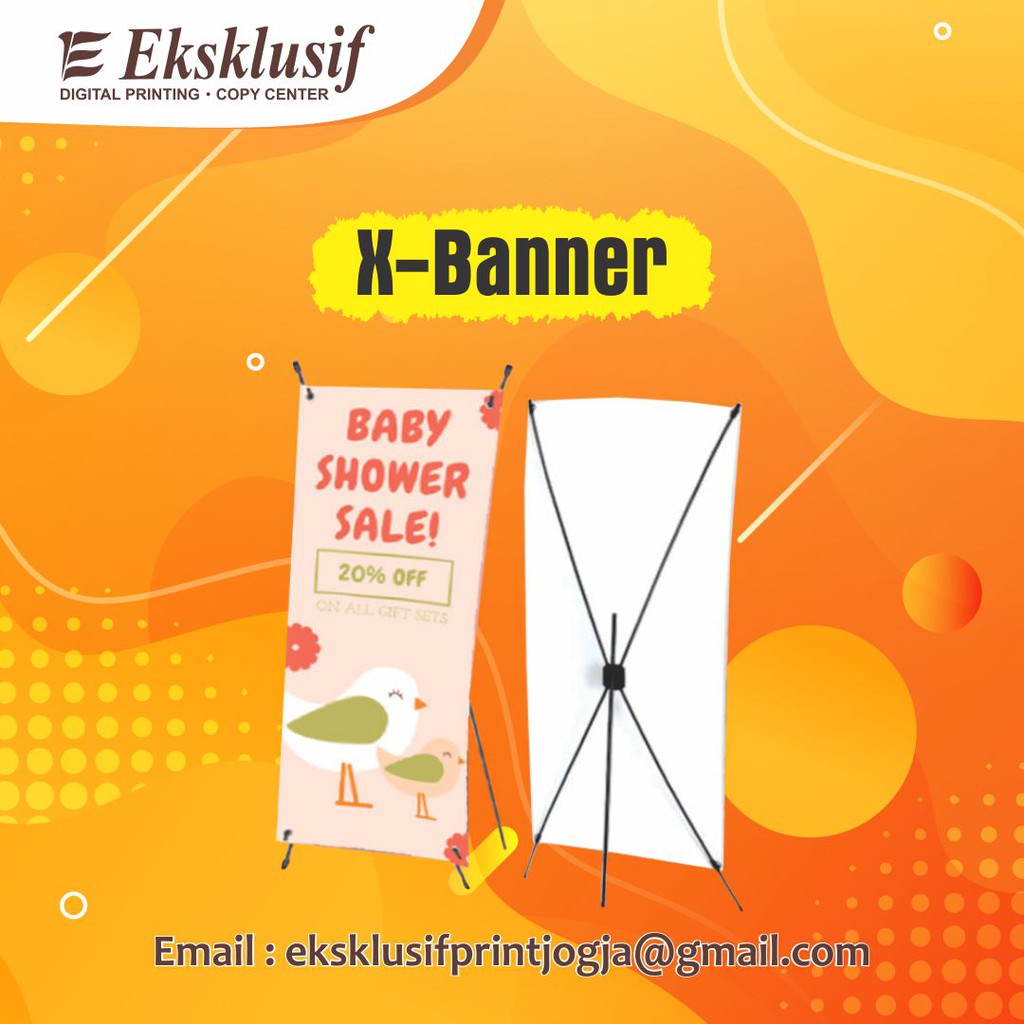 Jual X-BANNER CUSTOM / PAKET X-BANNER UKURAN 60X160 CM/ STANDING BANNER ...