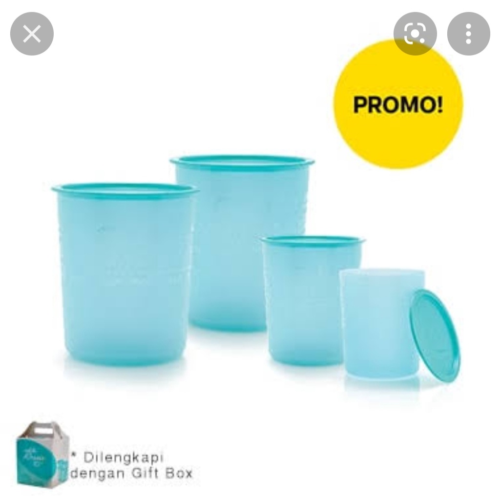 Jual 4 Pcs Tupperware Canister Set (toples / tempat makanan / kotak ...