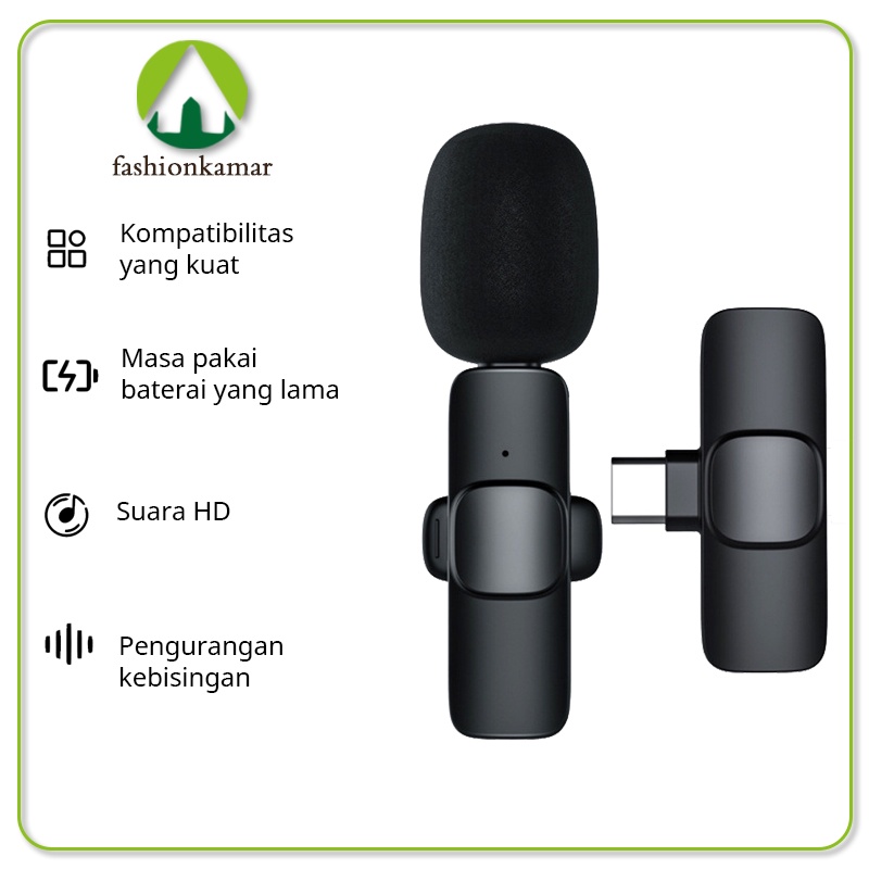 Jual Microphone Mic Clip On Wireless USB PC Laptop Zoom Webinar Podcast ...