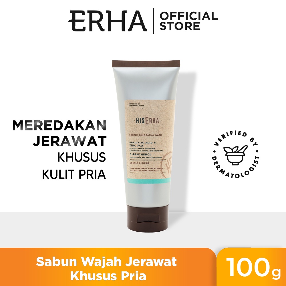 Jual HIS ERHA Gentle Acne Facial Wash 100g - Sabun Wajah Jerawat Khusus ...