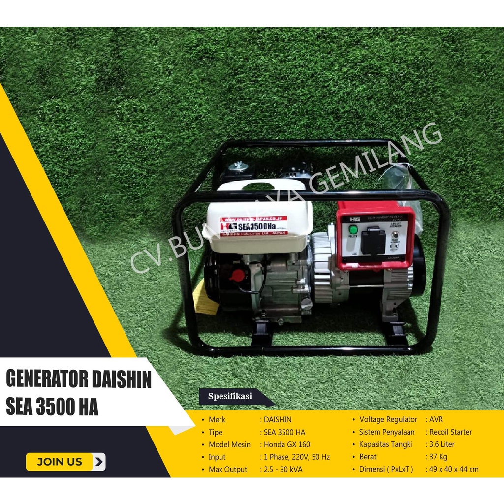 Jual MESIN GENSET - GENERATOR DAISHIN SEA 3500 HA | Shopee Indonesia