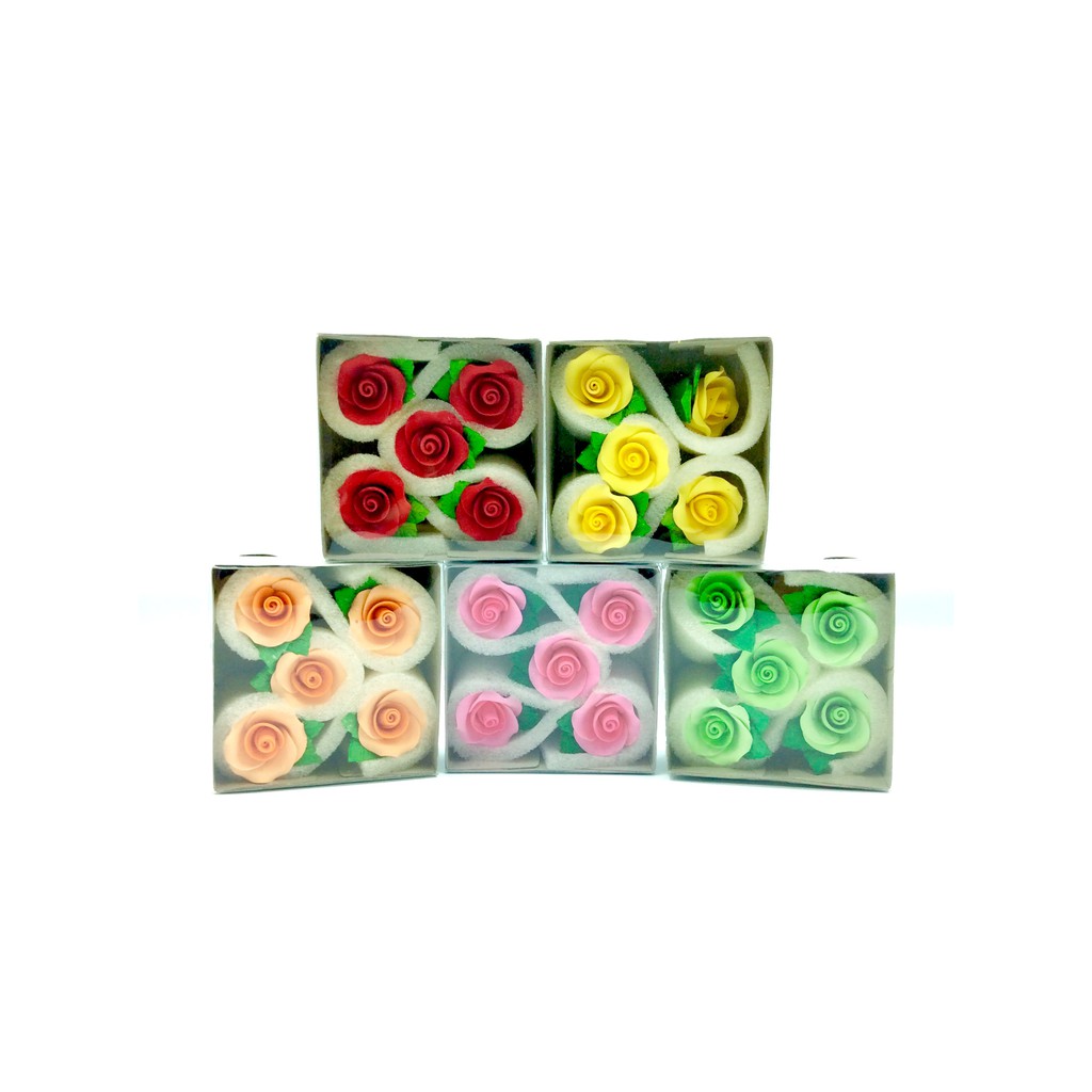 Jual GUMPASTE BUNGA MAWAR ISI 5 - HIASAN KUE / ICING / HIASAN CAKE / HIASAN TART | Shopee Indonesia