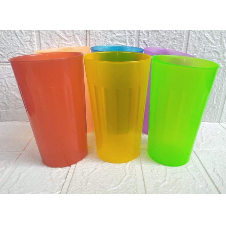 Jual 6 pcs ICE TEA GLASS INDRA HOUSEWARE / GELAS PLASTIK TEBAL / GELAS ...