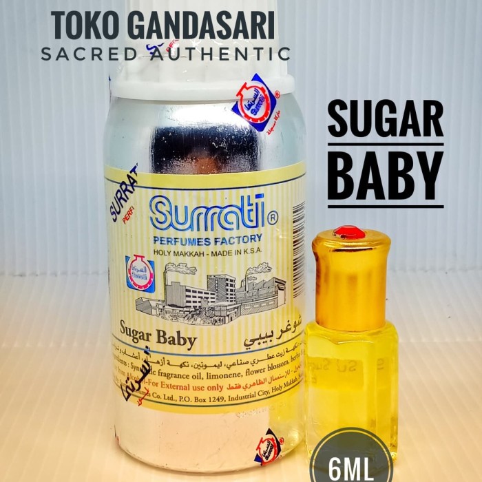 Jual SURRATI SUGAR BABY 6ml bibit parfum surati Minyak Wangi arab saudi | Shopee Indonesia