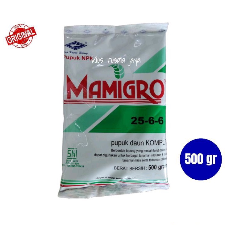 Jual Pupuk Daun Komplit MAMIGRO 25-6-6 kemasan 500 gram | Shopee Indonesia