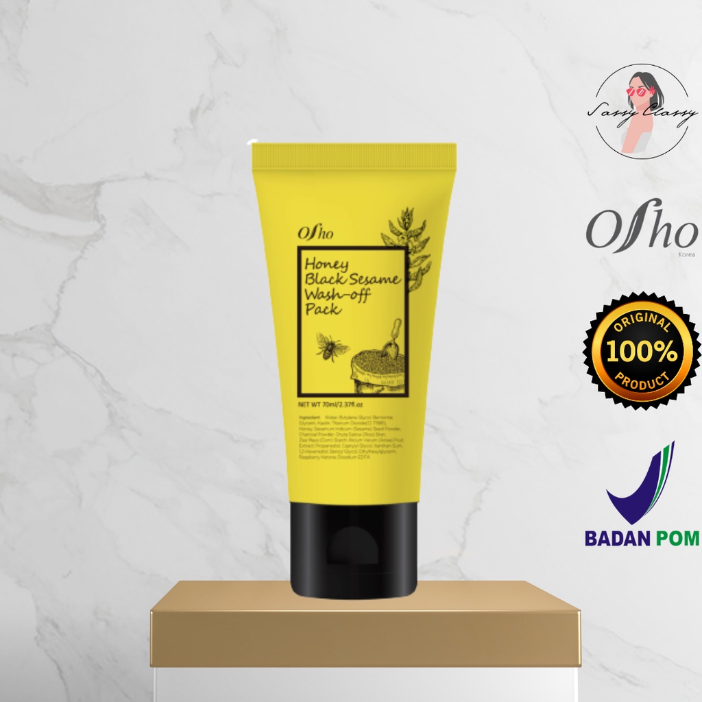 Jual Osho Honey Black Sesame Wash-Off Mask Pack | Shopee Indonesia