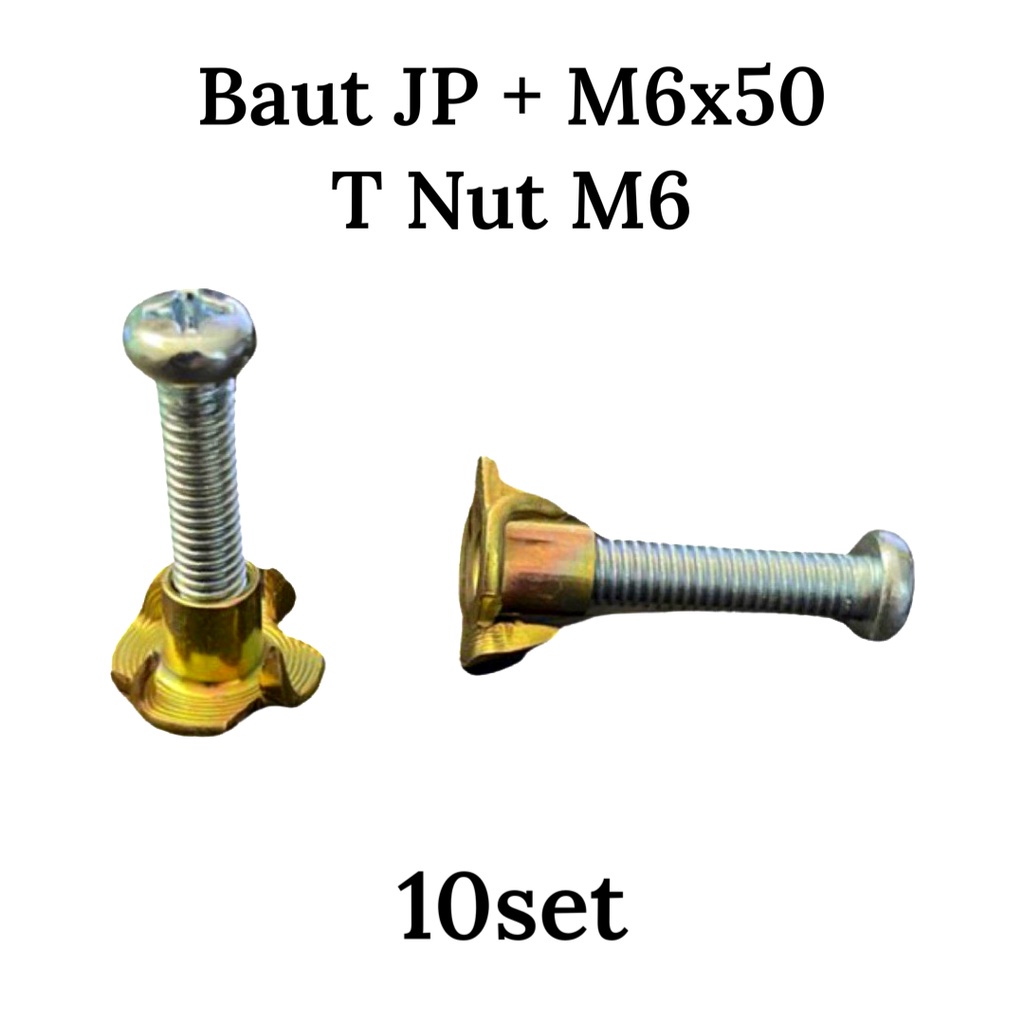 Jual BAUT JP OBENG MUR CAKAR 10SET M6X50 AB479 | Shopee Indonesia