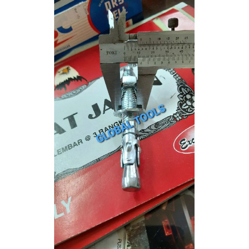Jual Wedge anchor m12 x 100 anchor bolt Through bolt trubolt fixbolt ...