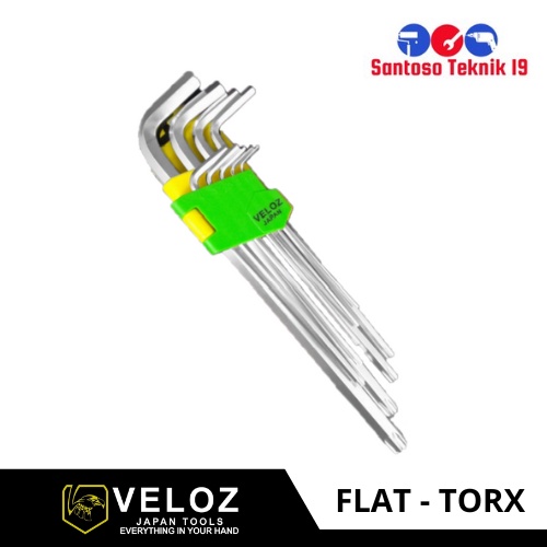 Jual Veloz Kunci L Bintang Panjang Set Hex Key 9 Pcs 1.5-10 mm | Shopee ...