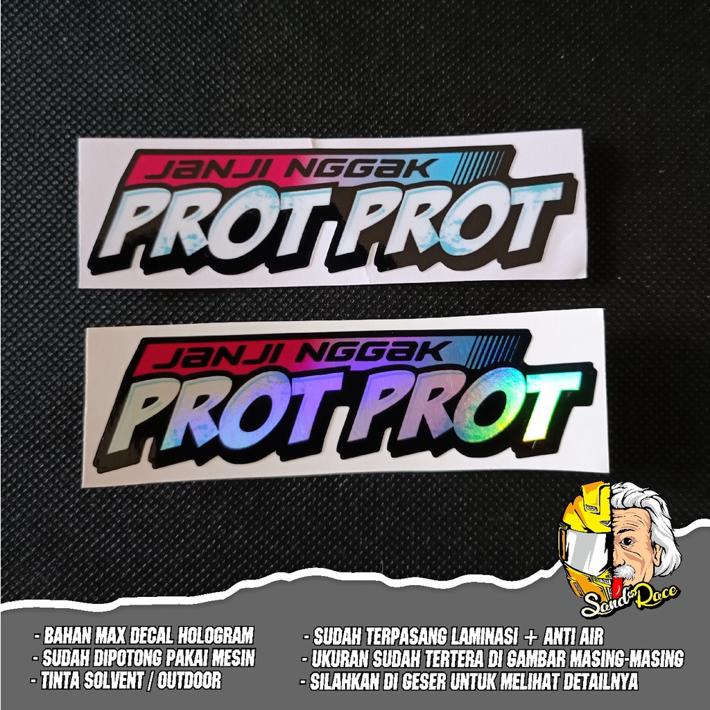 Jual stiker janji gak prot prot / stiker lucu / stiker viral / stiker ...