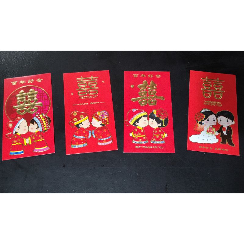 Jual Kertas Angpau panjang Wedding Day Ang Pau Cua 1 bungkus isi 6 ...