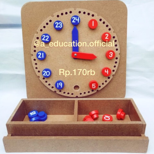 Jual Montessori Jam mainan Jam clock Montessori Indonesia|Shopee Indonesia