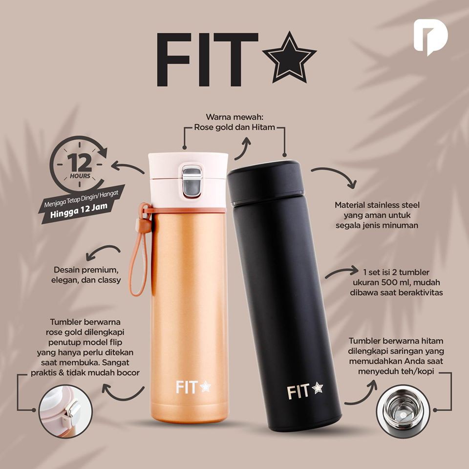 Jual Fit Star | Tumbler Premium | Botol Termos Thermos Thermal | Shopee ...