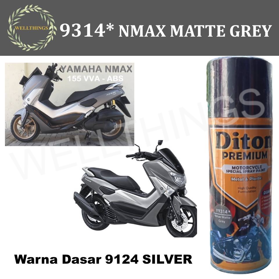 Jual Cat Pilox Diton Premium Yamaha Nmax Matte Grey 9314 400ml Warna ...