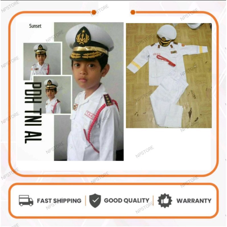 Jual Baju Seragam Karnaval Anak | Seragam Anak TNI Angkatan Laut || Baju Karnaval TNI AL Anak TK ...