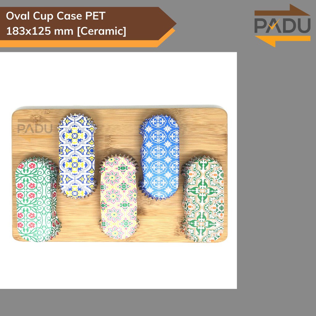 Jual [100 Pcs] Oval Cup Case Roti (Ceramic) 183x125 mm - Kertas Cup ...