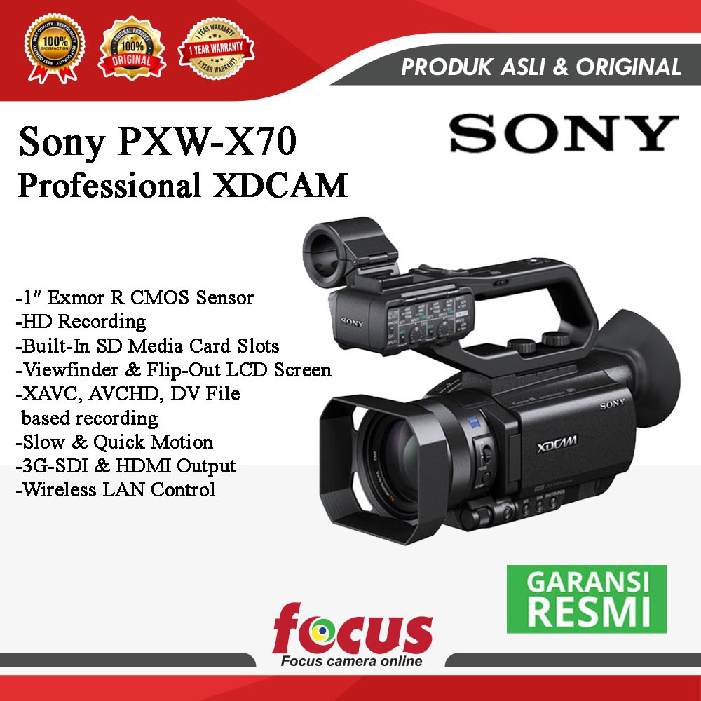 Jual Sony PXW-X70 / X70 Professional XDCAM Handycam Compact Camcorder ...