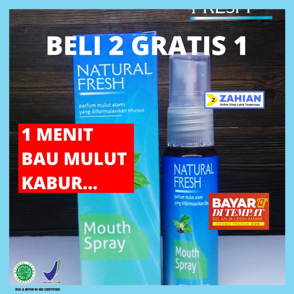 Jual Parfum Mulut Mouth Spray Natural Fresh 100% Original Penyegar ...