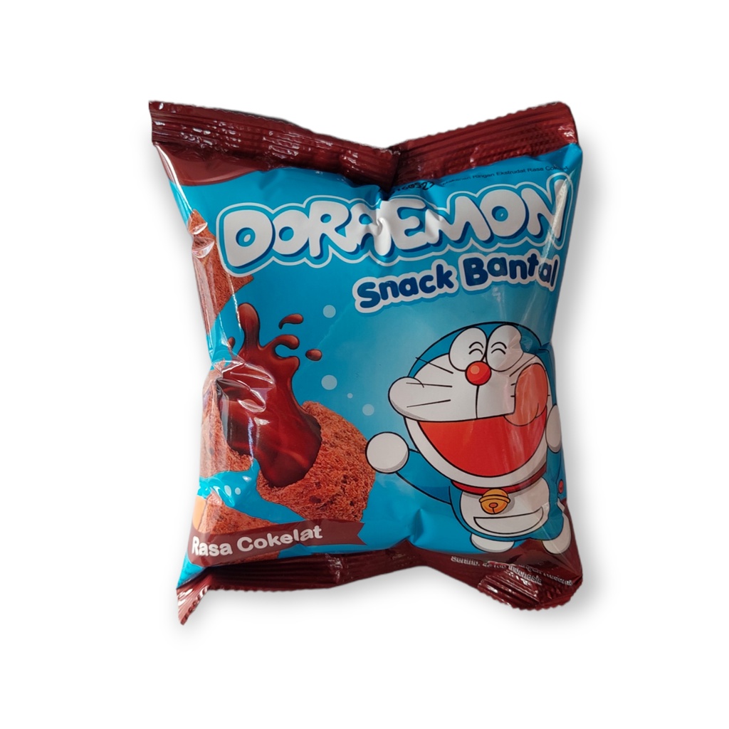 Jual Doraemon Snack Bantal Rasa Chocolate Coklat Berhadiah isi 10 Pcs ...